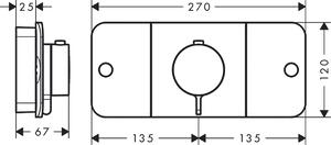 Axor One moduł prysznicowy podtynkowy termostatyczny nikiel ...