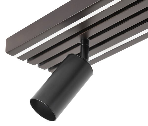 Lucande Reflektor sufitowy LED Tiron, 3-punktowy, 70 cm, dąb Tiron ...