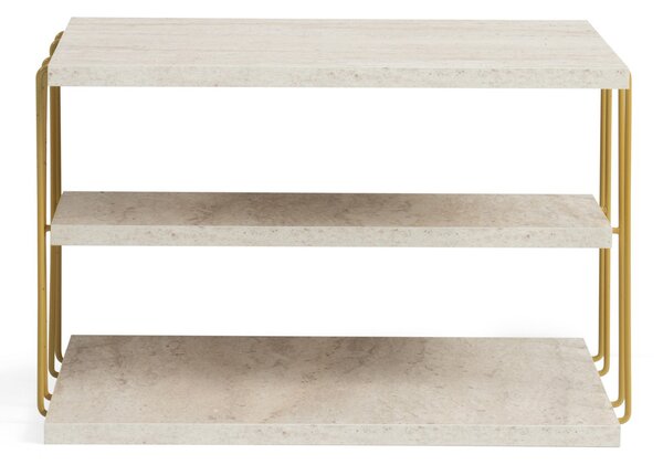 Stolik do odkładania Lifon Gold Travertine | FAVI.pl