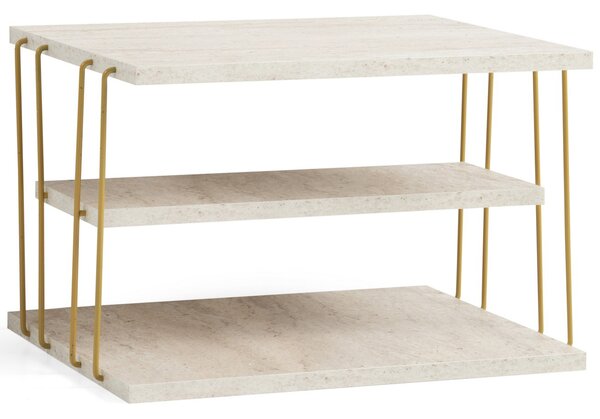Stolik kawowy Lifon Gold Travertine | FAVI.pl
