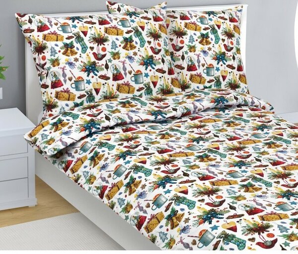 Bellatex Świąteczna pościel bawełniana Święta, 140 x 200 cm, 70 x 90 cm ...