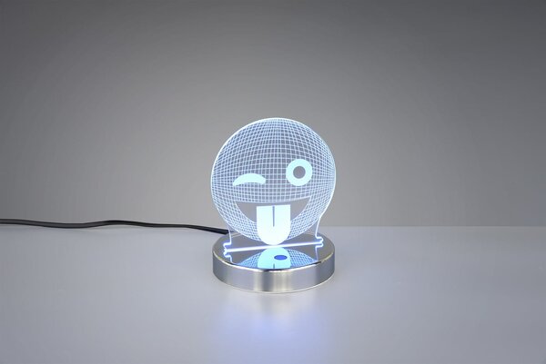 SMILEY R52641106 lampa stołowa podświetlana emotka LED 3,2W RGB ...