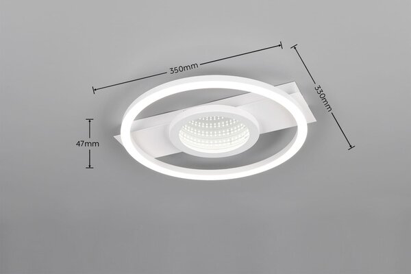 WHEELER R64801131 biały okrągły plafon LED 16W z lustrem | FAVI.pl
