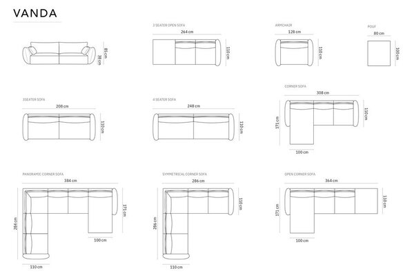 Zielona sofa 248 cm Vanda – Mazzini Sofas | FAVI.pl