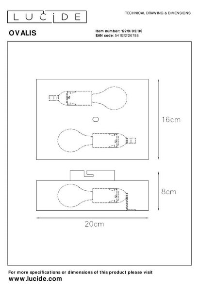 OVALIS kinkiet czarny płaski ze światłem góra dół 2xE14 | FAVI.pl