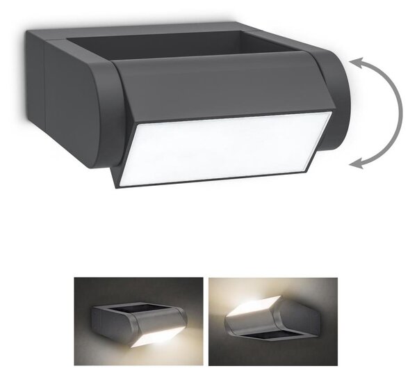 Brilagi - LED Kinkiet zewnętrzny CROTONE LED/7W/230V antracyt IP54 WO ...