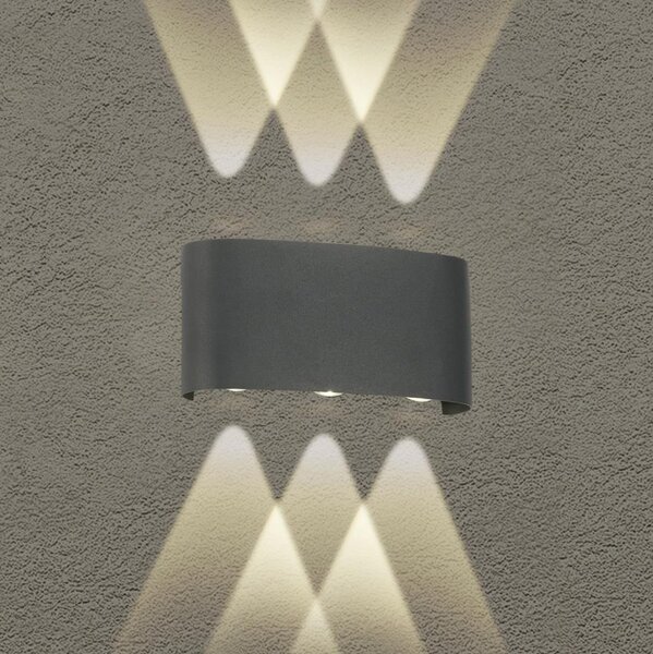 Brilagi - LED zewnętrzna oprawa ścienna FLAREBOX LED/6W/230V antracyt ...