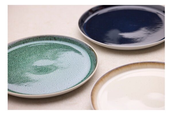 Biało-zielony kamionkowy talerz ø 27 cm Gastro White/Green – Bitz | FAVI.pl