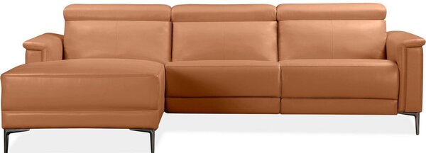 Brązowy narożnik z imitacji skóry (lewostronny) Lund – Støraa | FAVI.pl