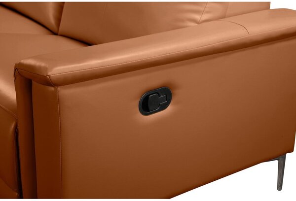 Brązowy narożnik z imitacji skóry (lewostronny) Lund – Støraa | FAVI.pl