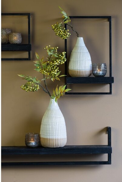 Czarna matowa półka z drewna jodłowego Maddison – Light & Living | FAVI.pl