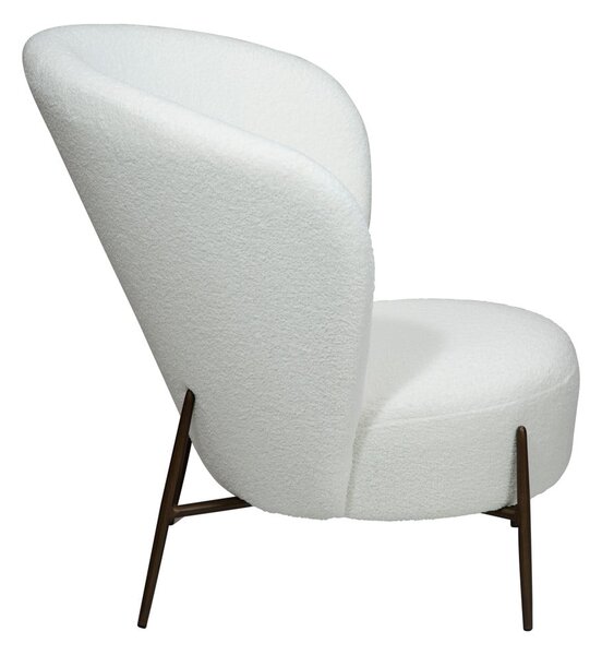 Biały fotel z materiału bouclé Orbit – DAN-FORM Denmark | FAVI.pl