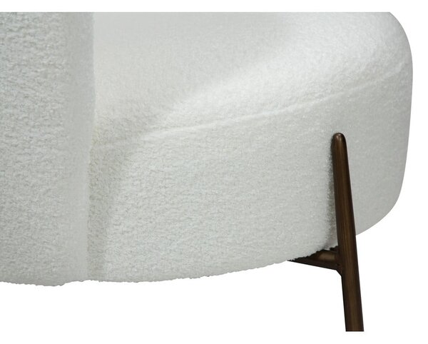 Biały fotel z materiału bouclé Orbit – DAN-FORM Denmark | FAVI.pl