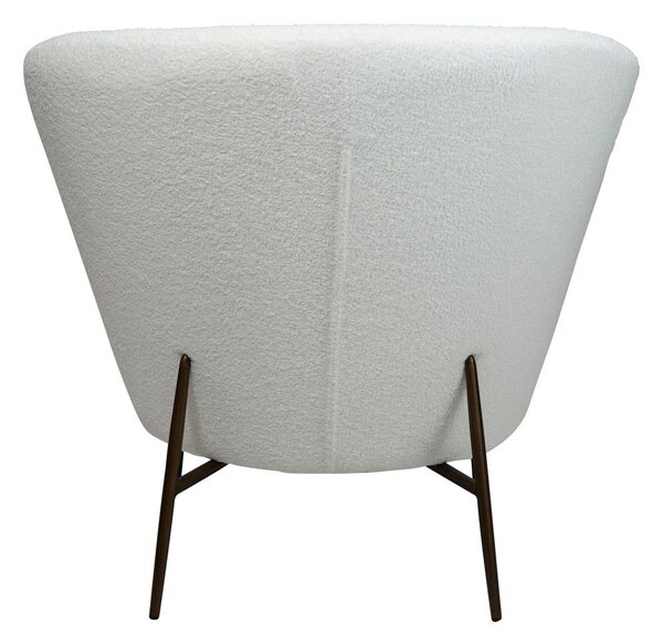 Biały fotel z materiału bouclé Orbit – DAN-FORM Denmark | FAVI.pl