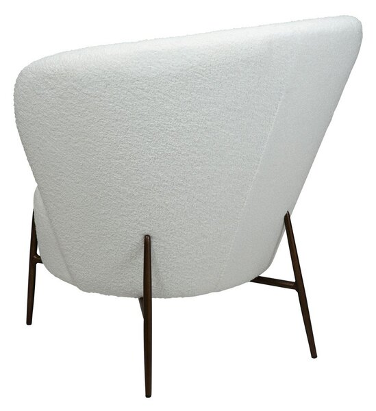 Biały fotel z materiału bouclé Orbit – DAN-FORM Denmark | FAVI.pl