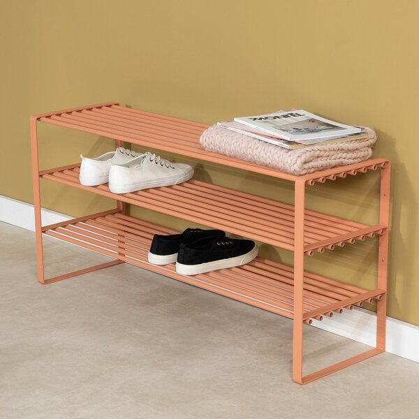 Łososiowa stalowa szafka na buty 100x48,5x29 cm Rex – Spinder Design ...