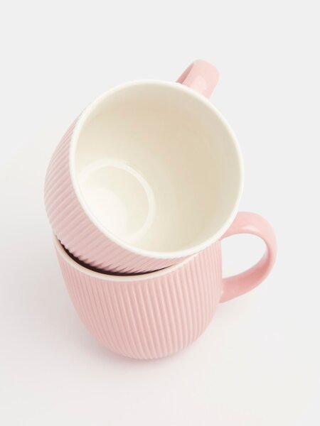 Sinsay - Kubki z ryflowanymi ściankami 2 pack - różowy | FAVI.pl
