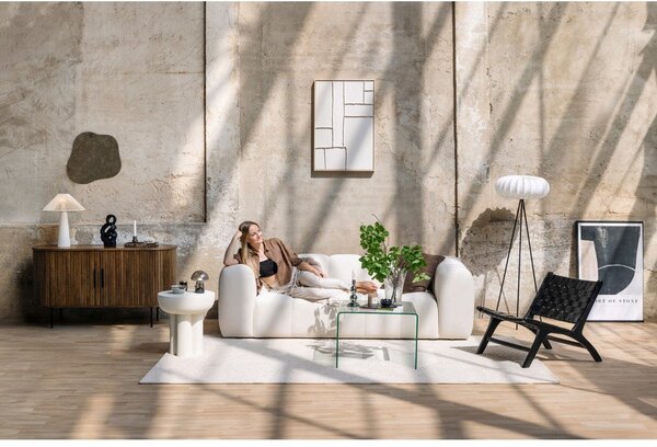 Kremowa aksamitna sofa 225 cm Cube – Bonami Selection | FAVI.pl